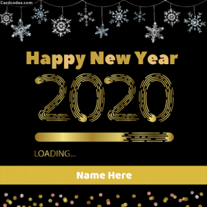 Happy New Year Loading Greeting Card With Your Name - Card Codez - Name ...